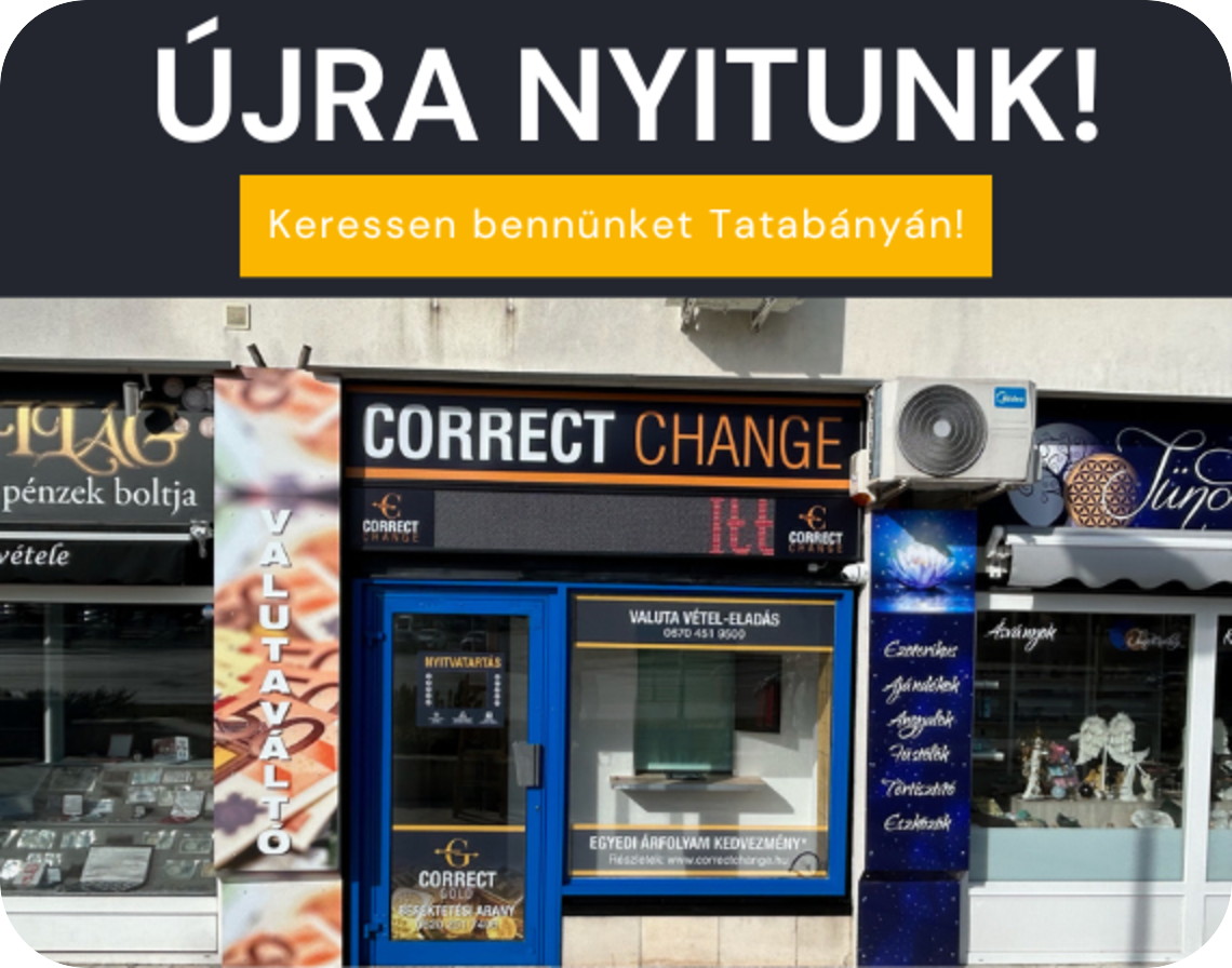 Valutaváltó, Pénzváltó | EUR, USD, GBP | Correct Change