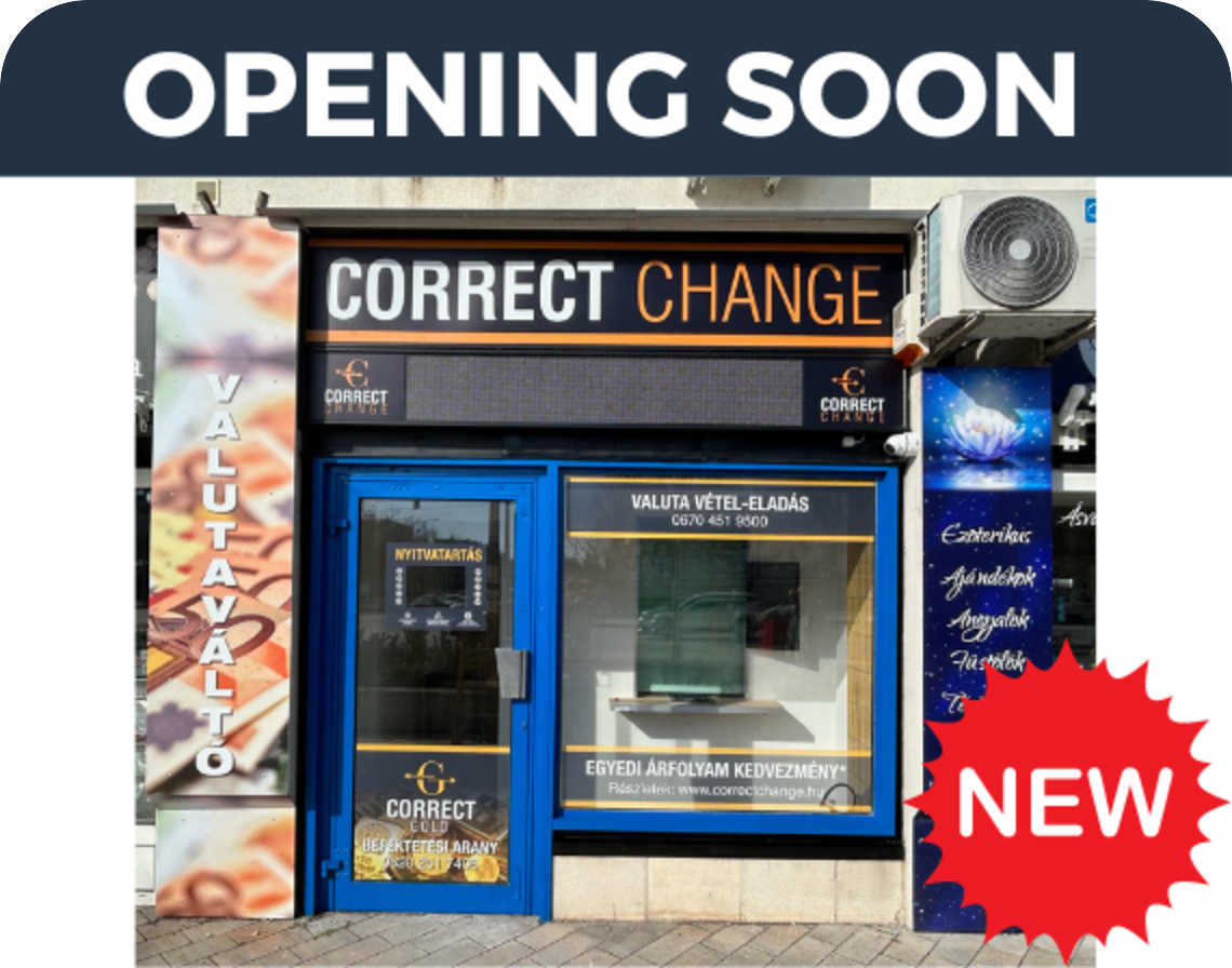 Currency Exchange Offices | EUR to HUF, USD to HUF | Correct Change